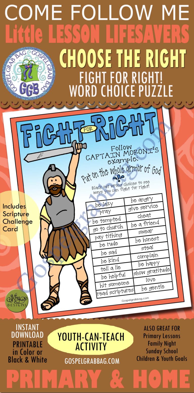 C – INDEX Commandments – Choose the Right Ages 8-11 LESSON LIFESAVER ...