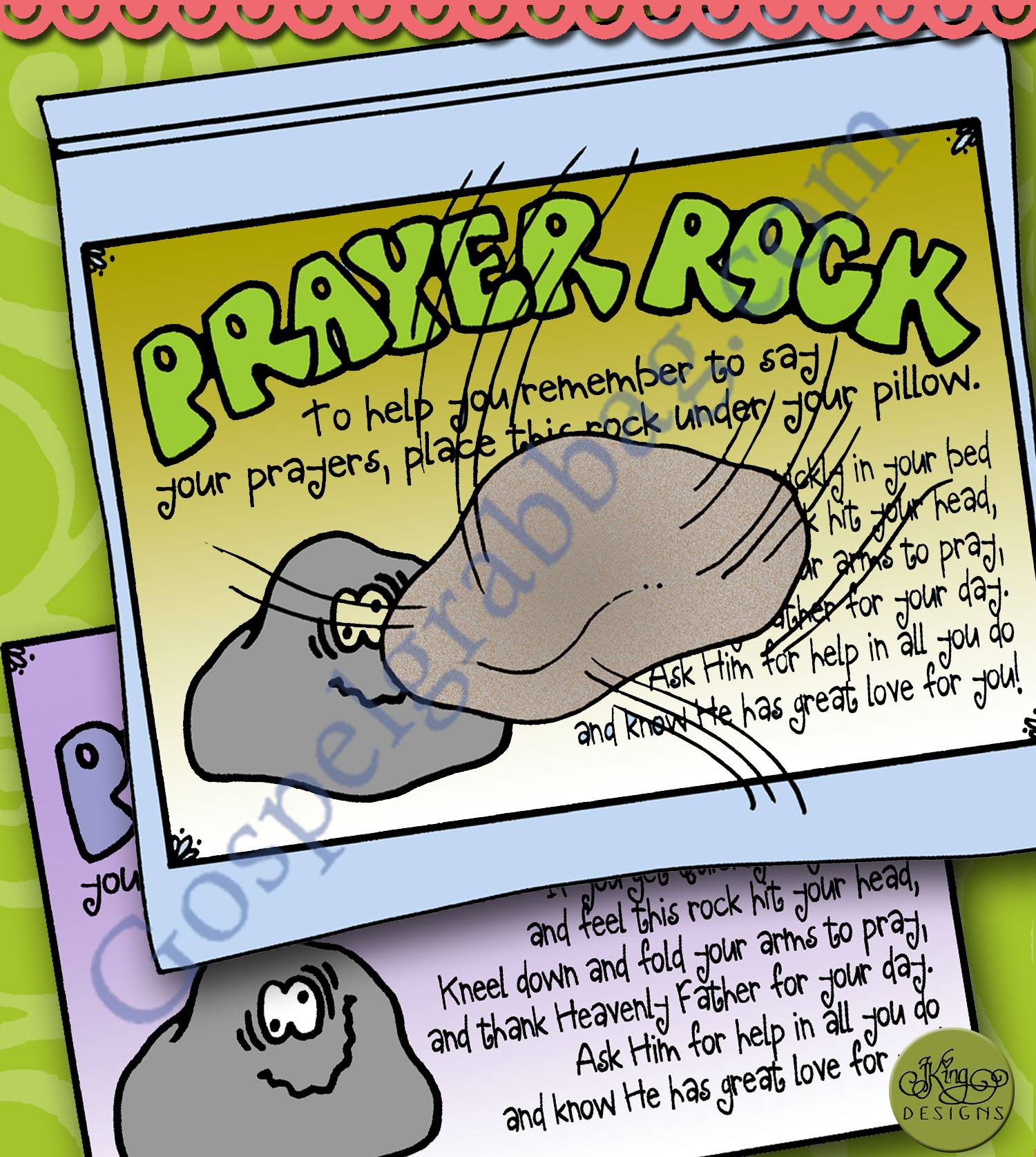 PRAYER Activity: Prayer Rock reminder note to place under pillow - COME ...