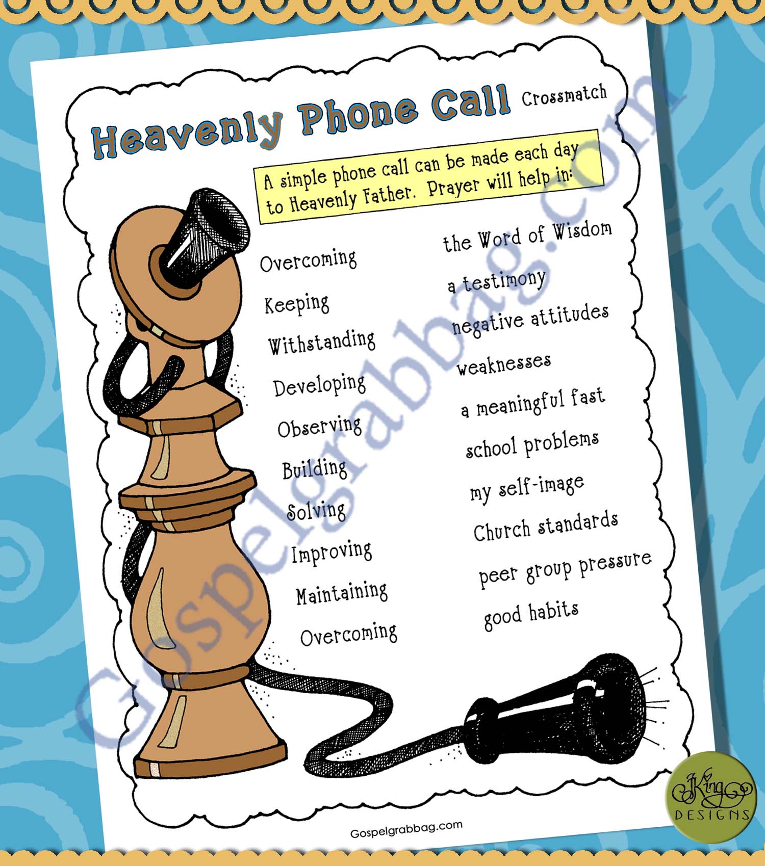 PRAYER - Revelation: LDS Lesson Activity: Heavenly Phone Call ...