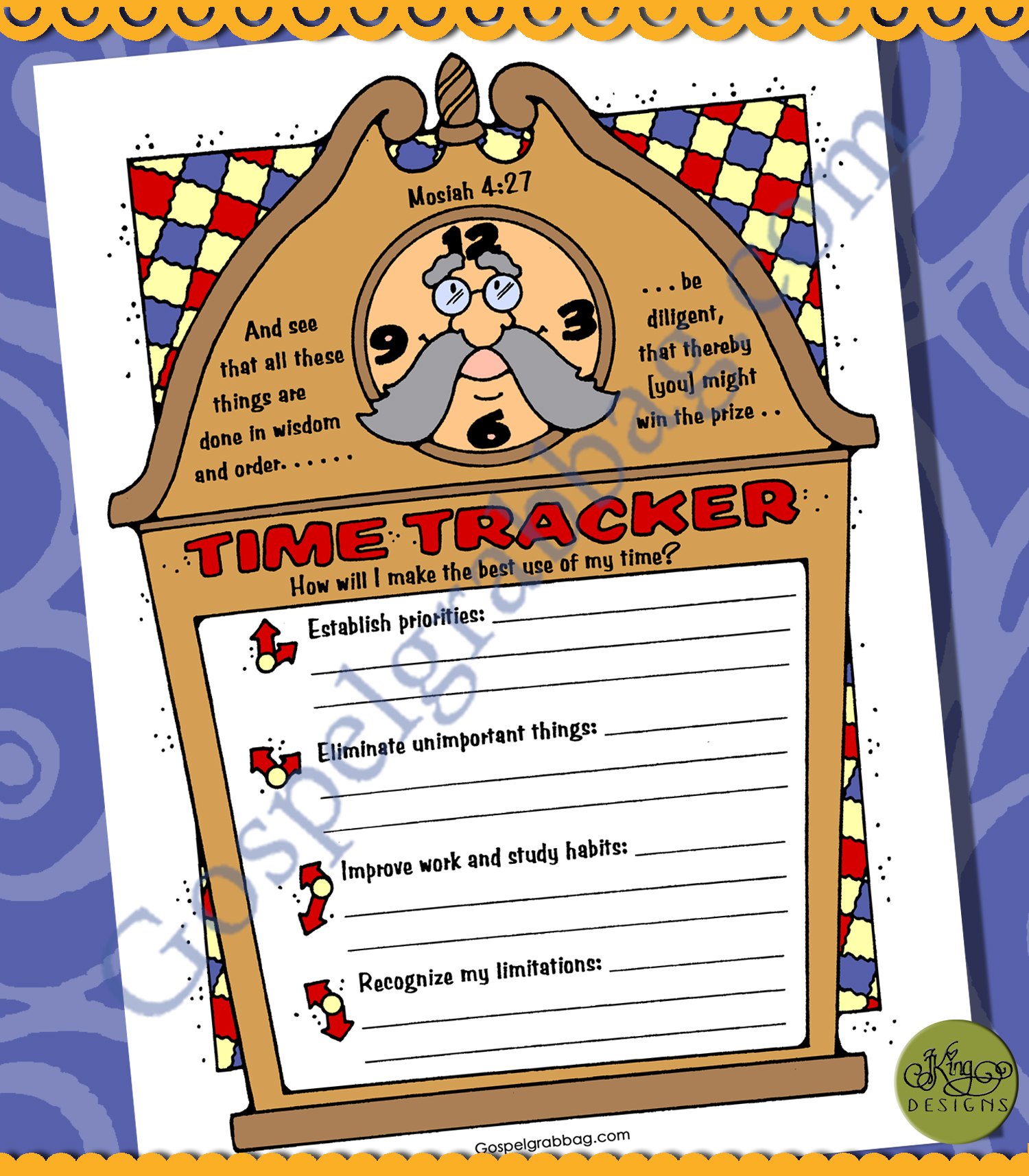 Work - Time Management: LDS Lesson Activity: Time Tracker Journal ...