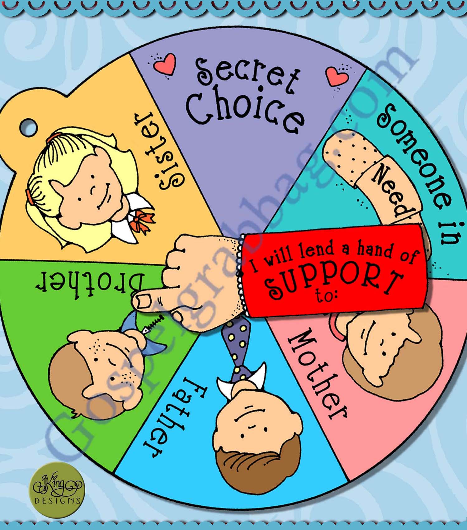 Family Love: LDS Lesson Activity - Lend a Hand of Support wheel - "How ...