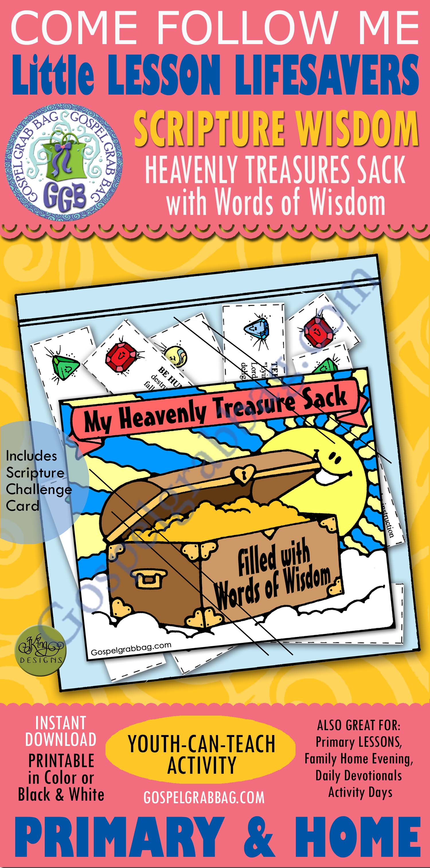 WISDOM: Little LESSON LIFESAVERS Activity: My Heavenly Treasure Sack ...