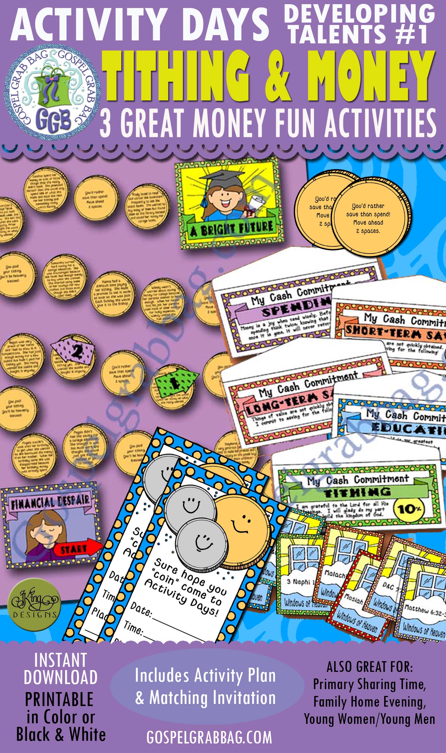 TITHING: Activity Days – Developing Talents - Goal 1 - pay tithing and ...