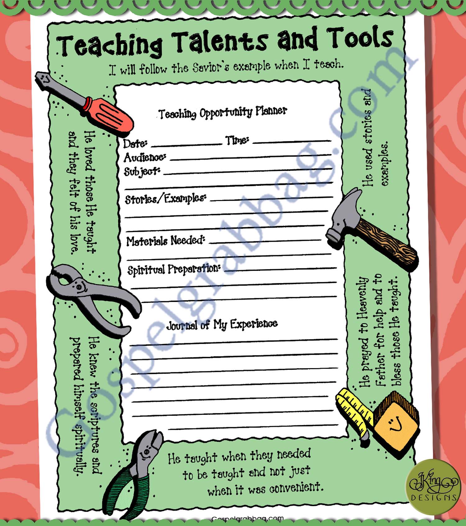 SERVICE - MISSIONARY WORK: LDS Lesson Activity: Teaching Talents and ...