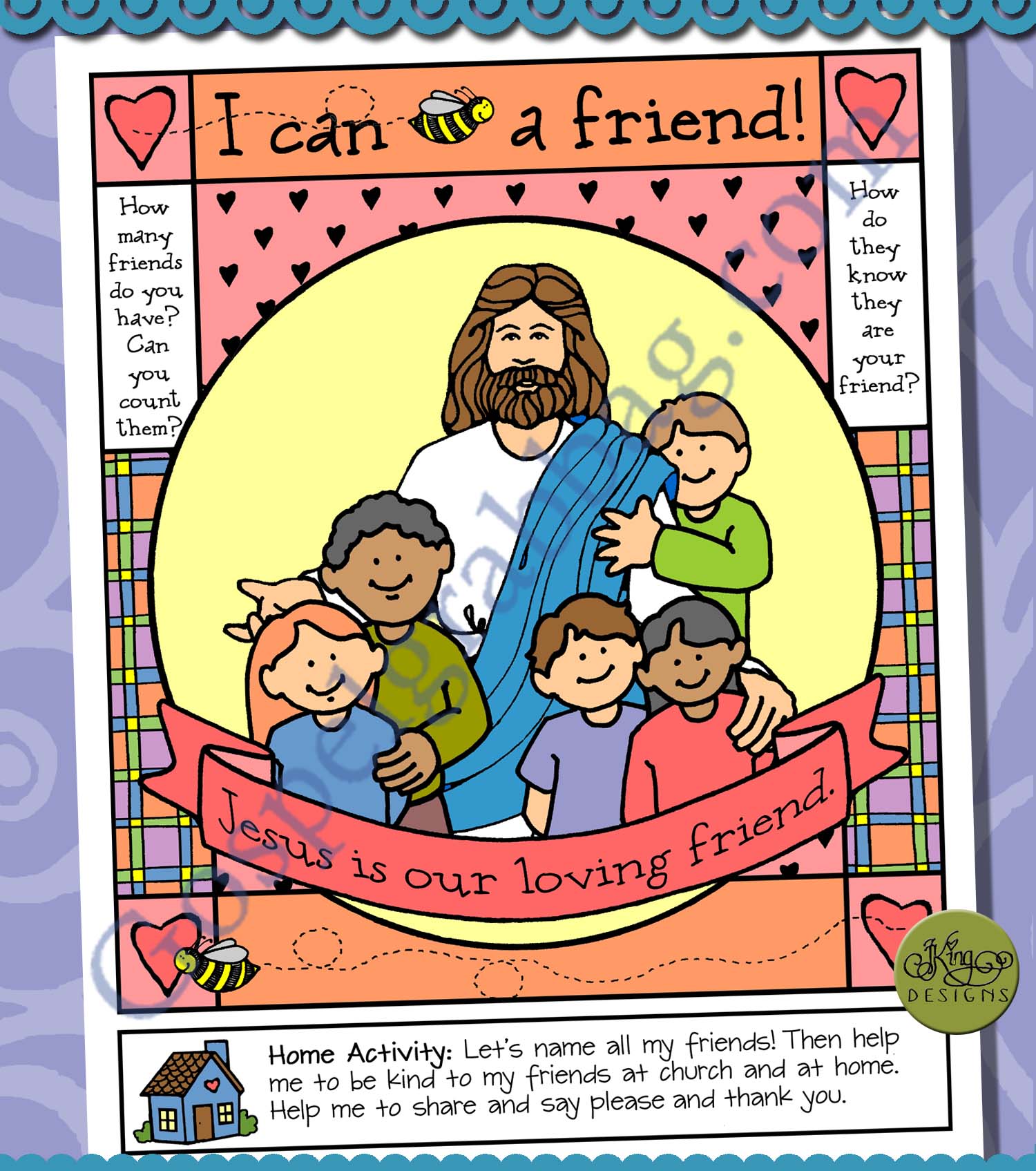 FRIENDSHIP Activity: I Can Be a Friend - Nursery Lesson 17 - Ages 2-5 ...