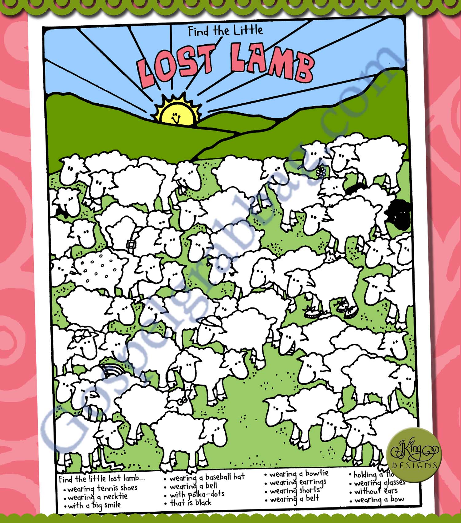 Jesus Christ Is the Good Shepherd ACTIVITY: Find the Little Lost Lamb ...