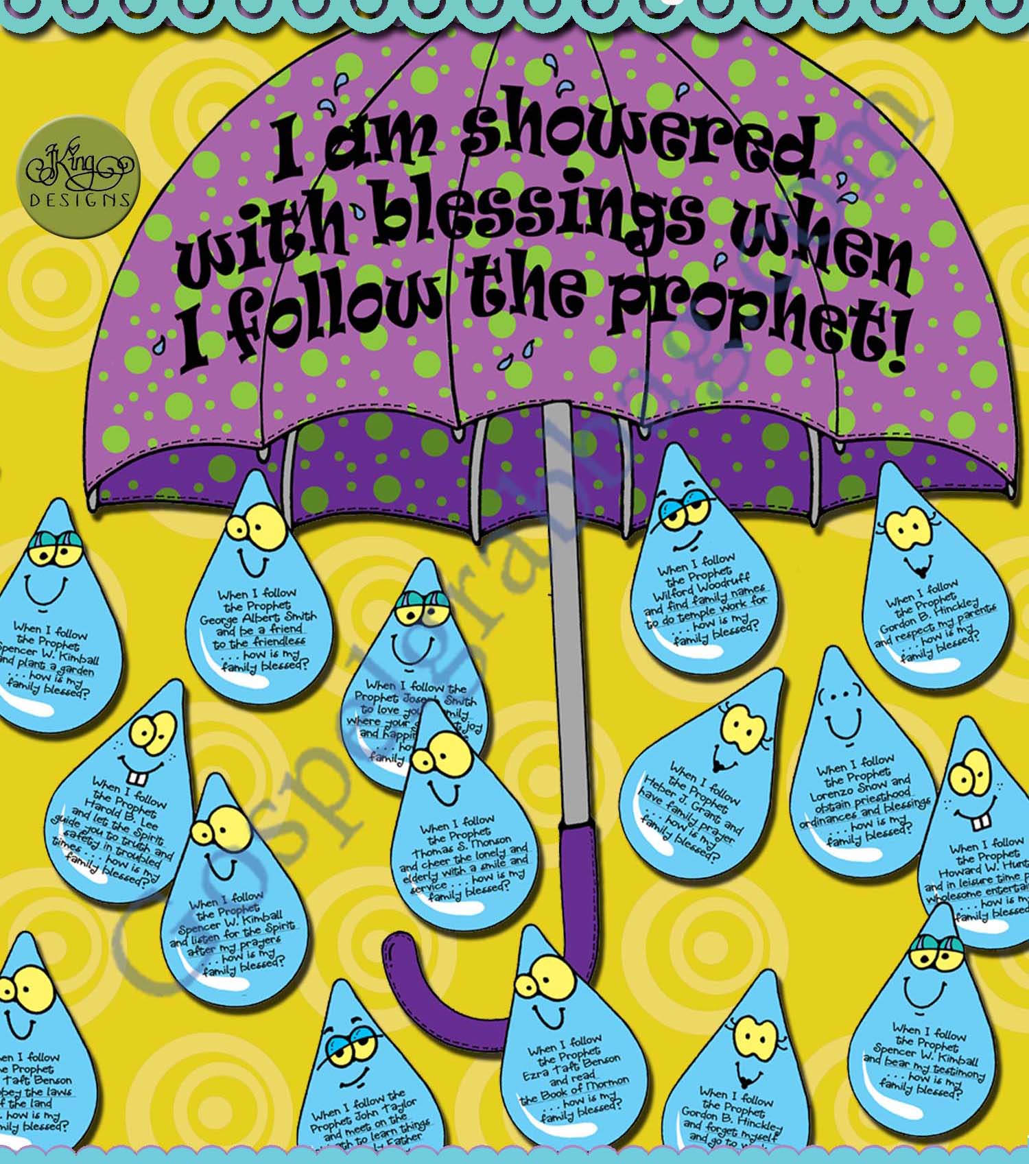 Follow the Prophets - Blessings: LDS Lesson Activity: Showered with ...