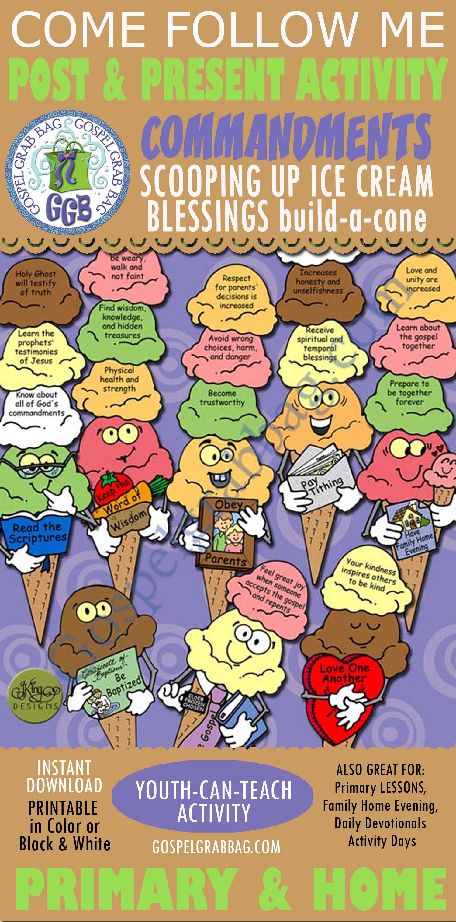 OBEY COMMANDMENTS: Scooping Up Ice Cream Blessings build-a-cone - Post ...