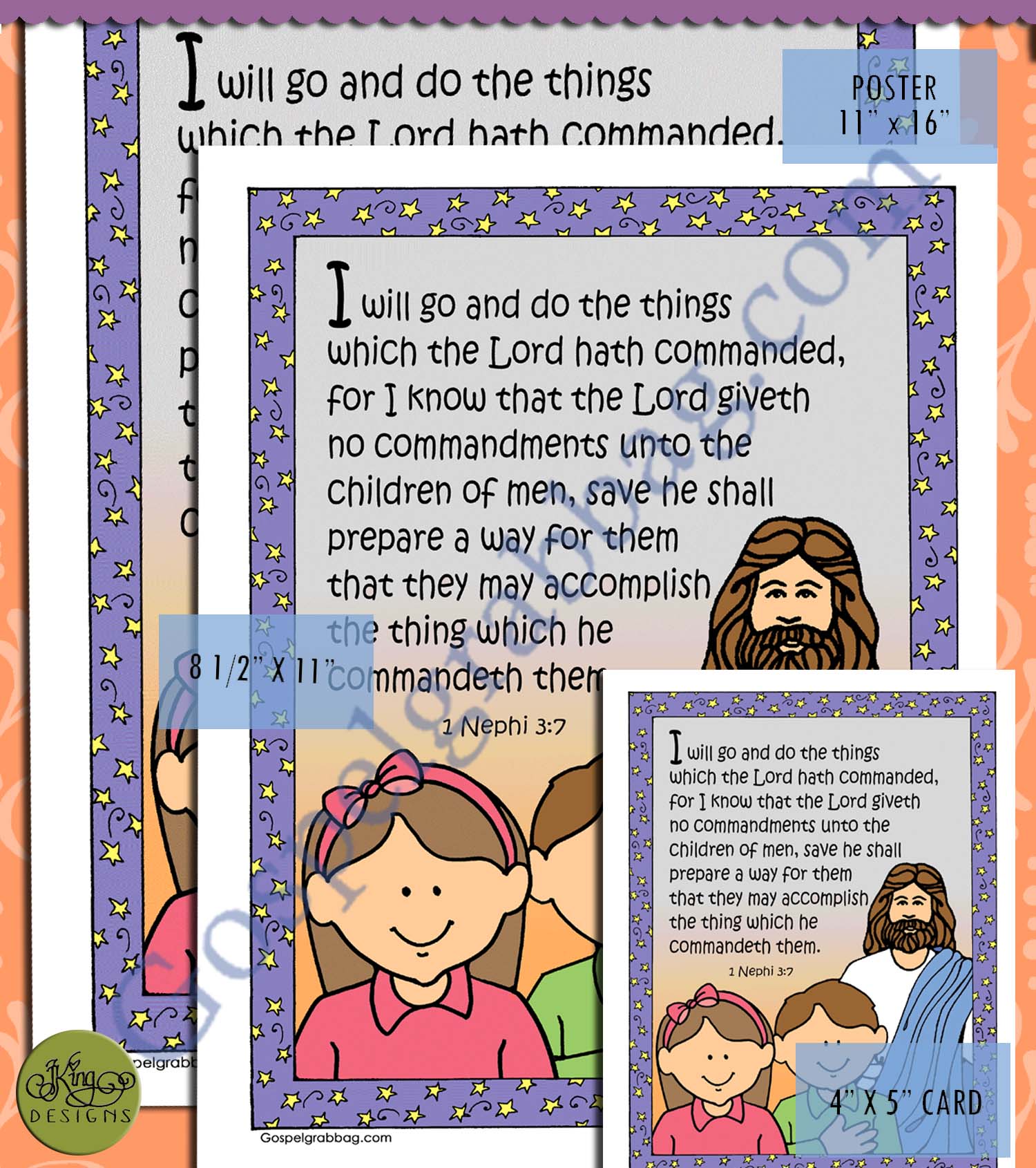 Choose the Right - Gospel Principles: Scripture Poster, 1 Nephi 3:7, LDS Lesson Activity for ...