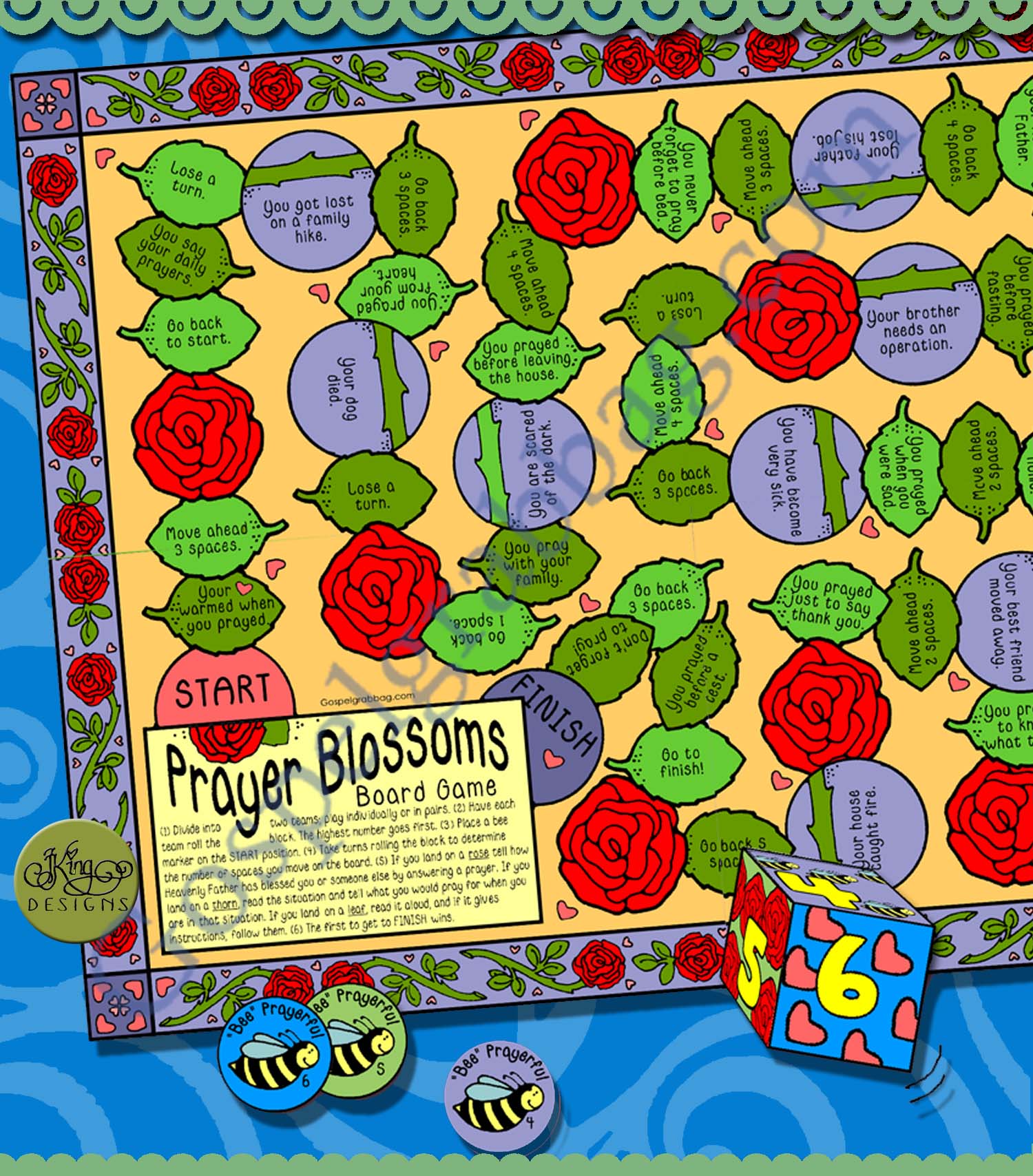 PRAYER: Post-and-Present Activity: Prayer Blossoms board game - know ...