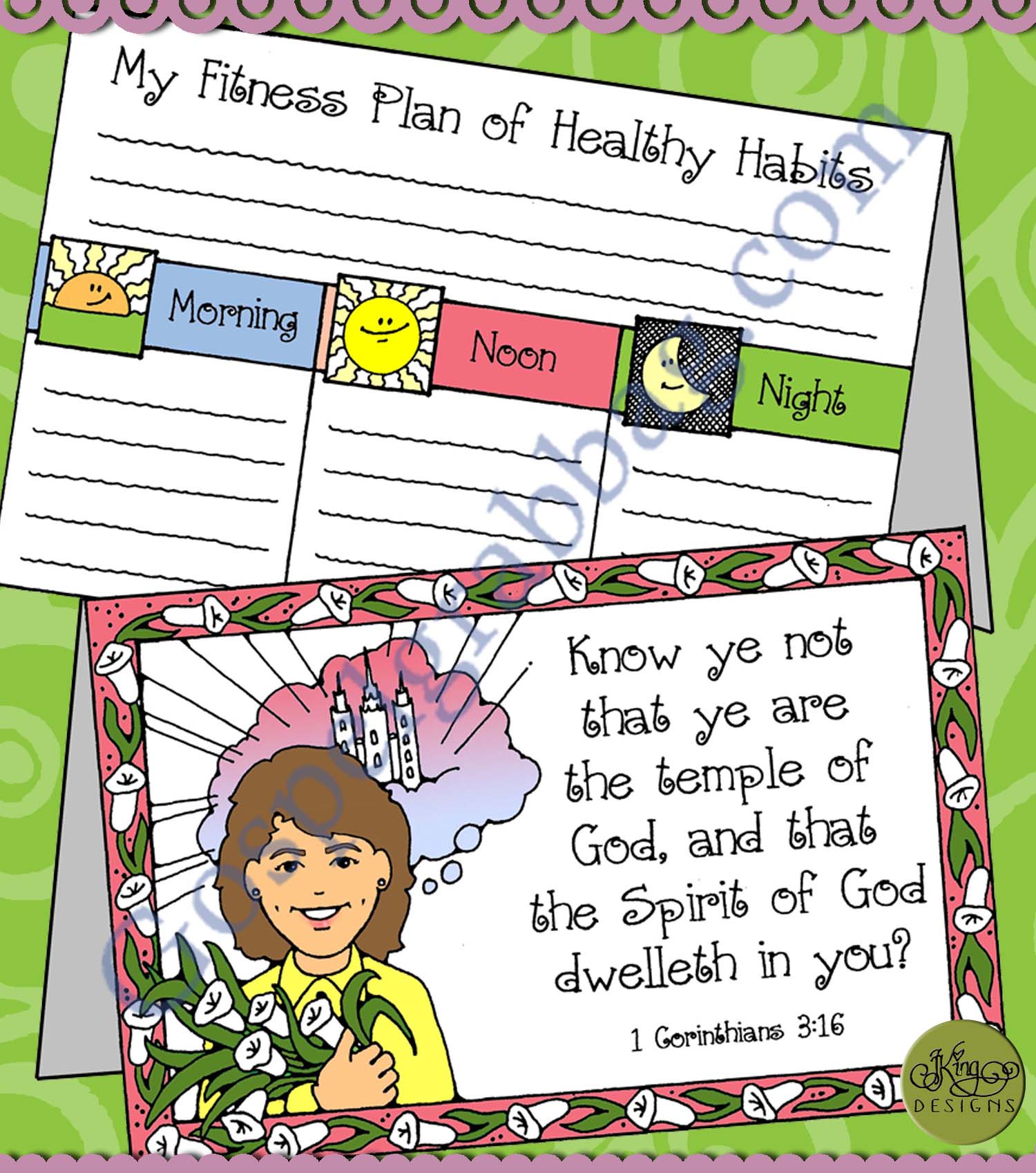 BODY IS A TEMPLE: Lesson Activity - My Body is a Temple fitness plan ...