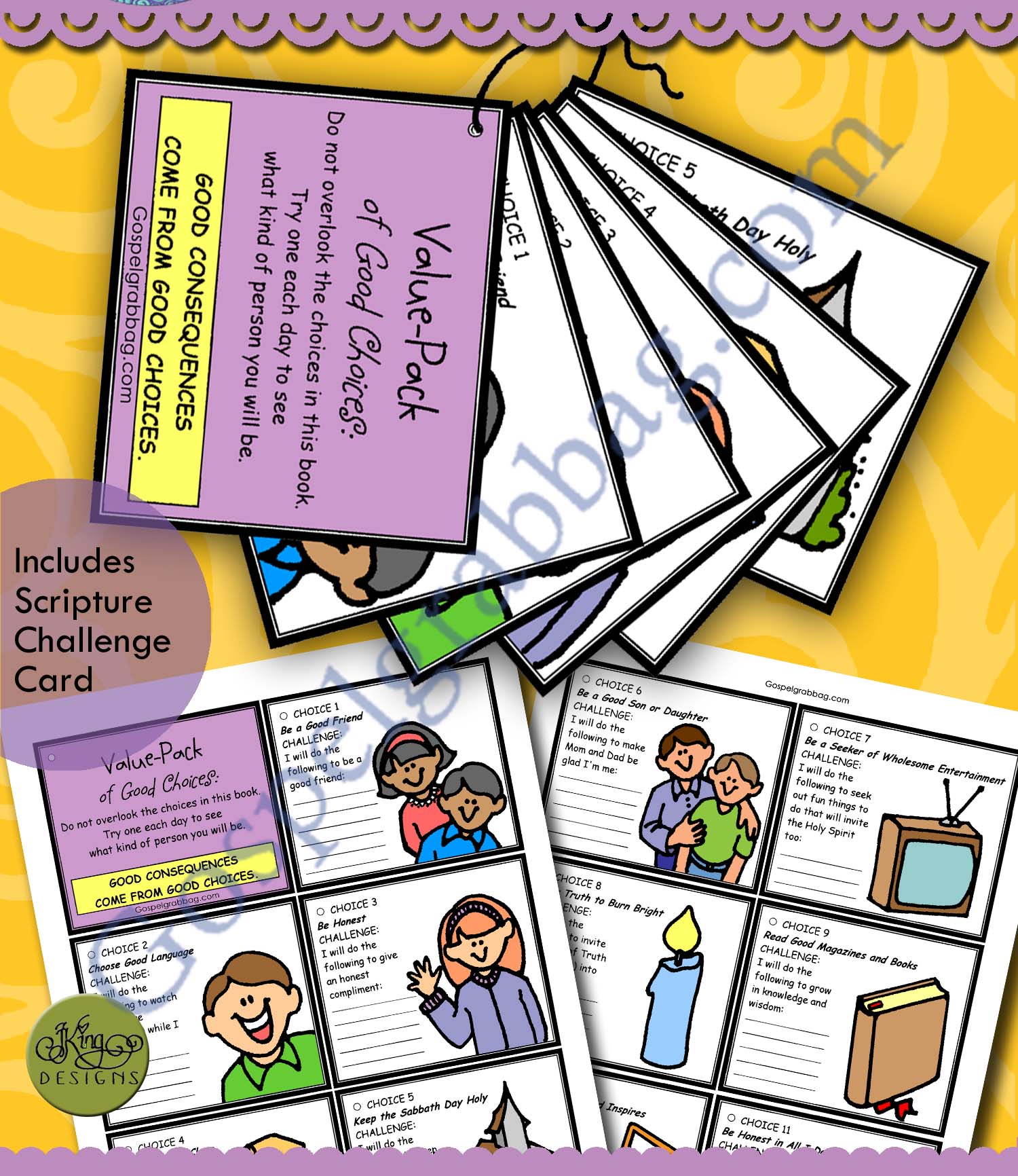 CHOOSE THE RIGHT Lesson Lifesaver Activity: Value-Pack Book of Good ...