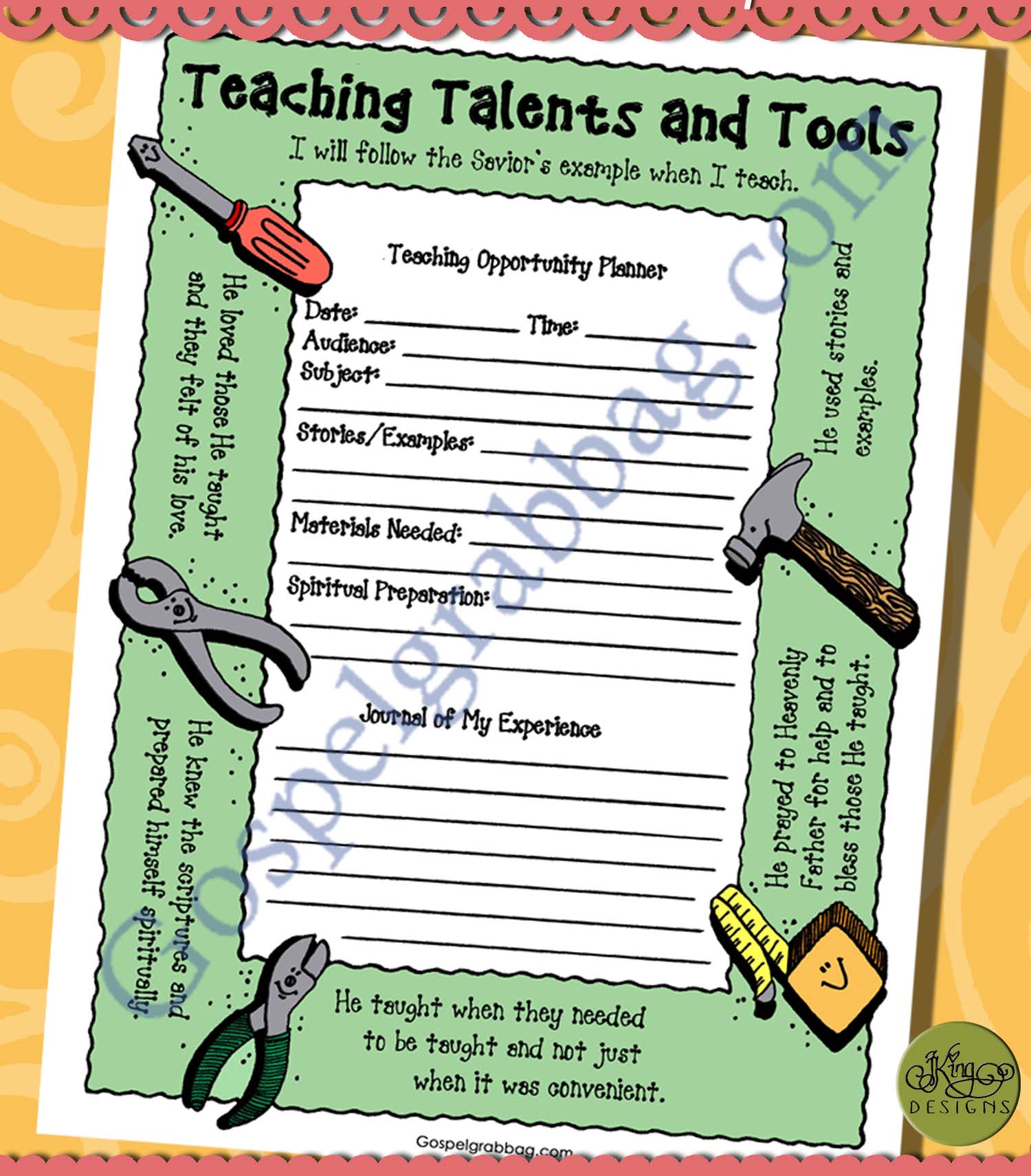 SERVICE - MISSIONARY WORK: LDS Lesson Activity: Teaching Talents and ...