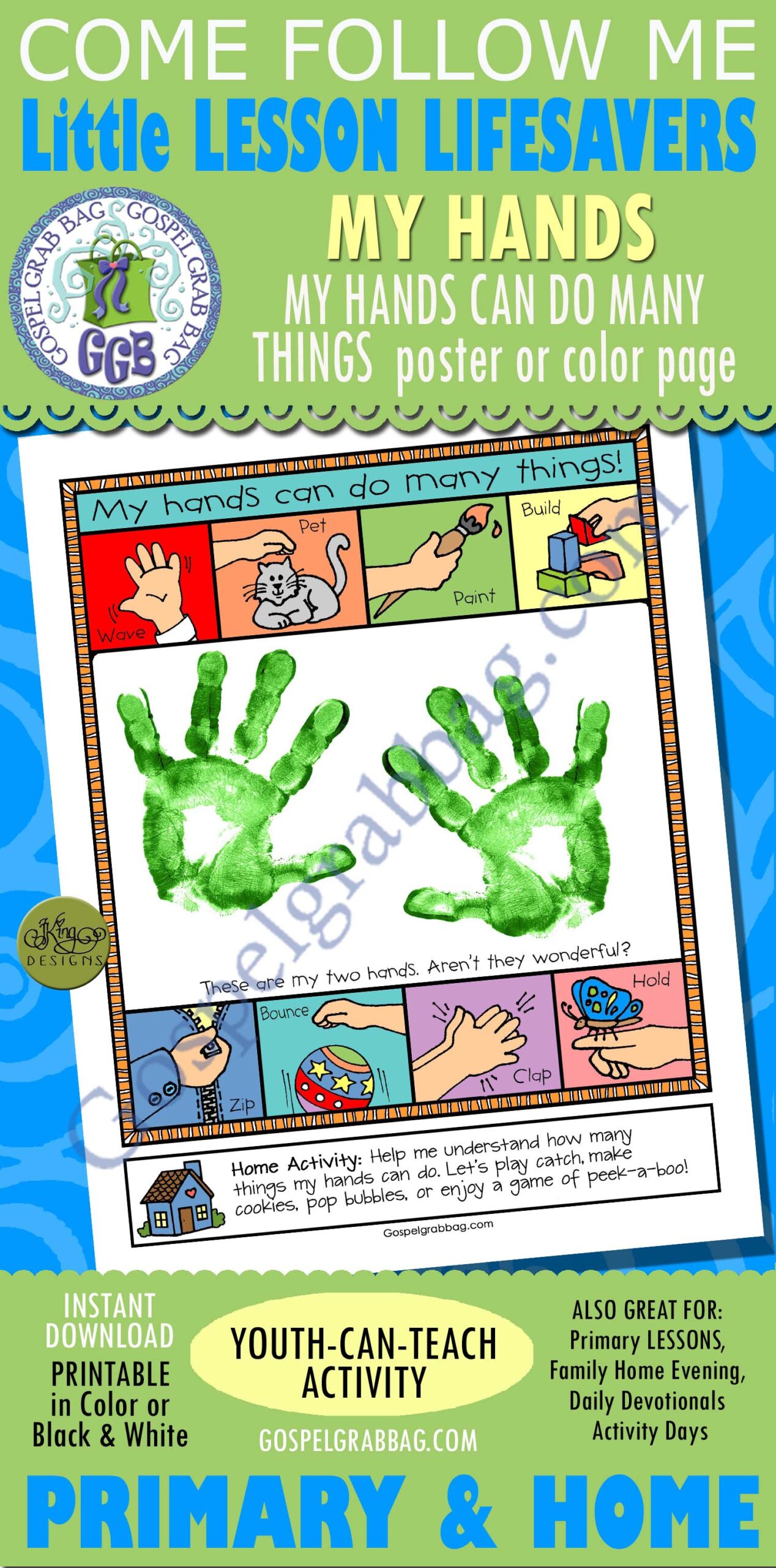 Hands: Primary Lesson Helps, Sunbeam Lesson 17 - I Am Thankful for My ...