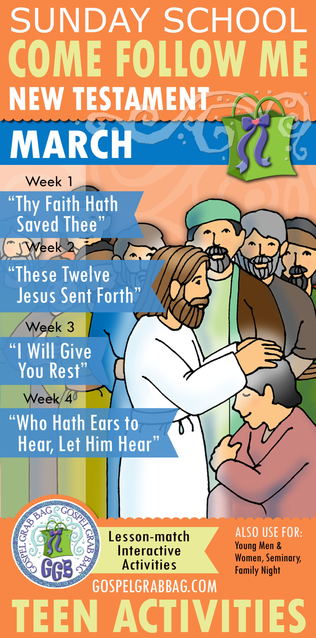 SUNDAY SCHOOL Interactive Activities – MARCH (weeks 1-4) Come Follow Me ...