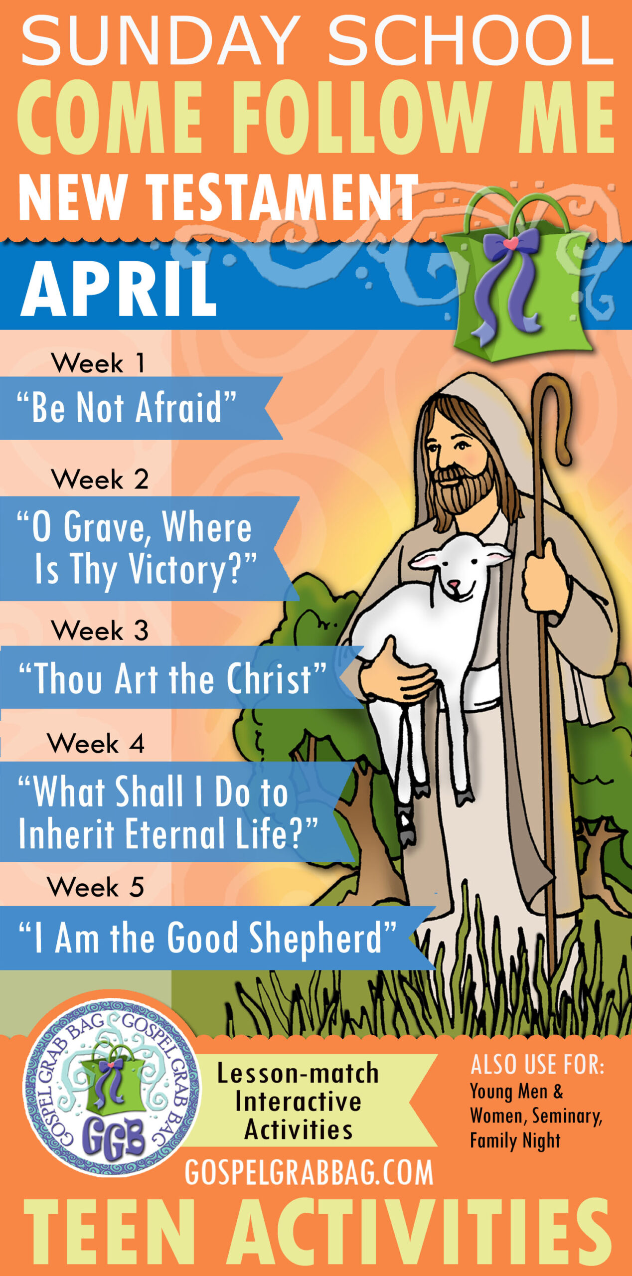 SUNDAY SCHOOL Interactive Activities – APRIL (weeks 1-5) Come Follow Me ...