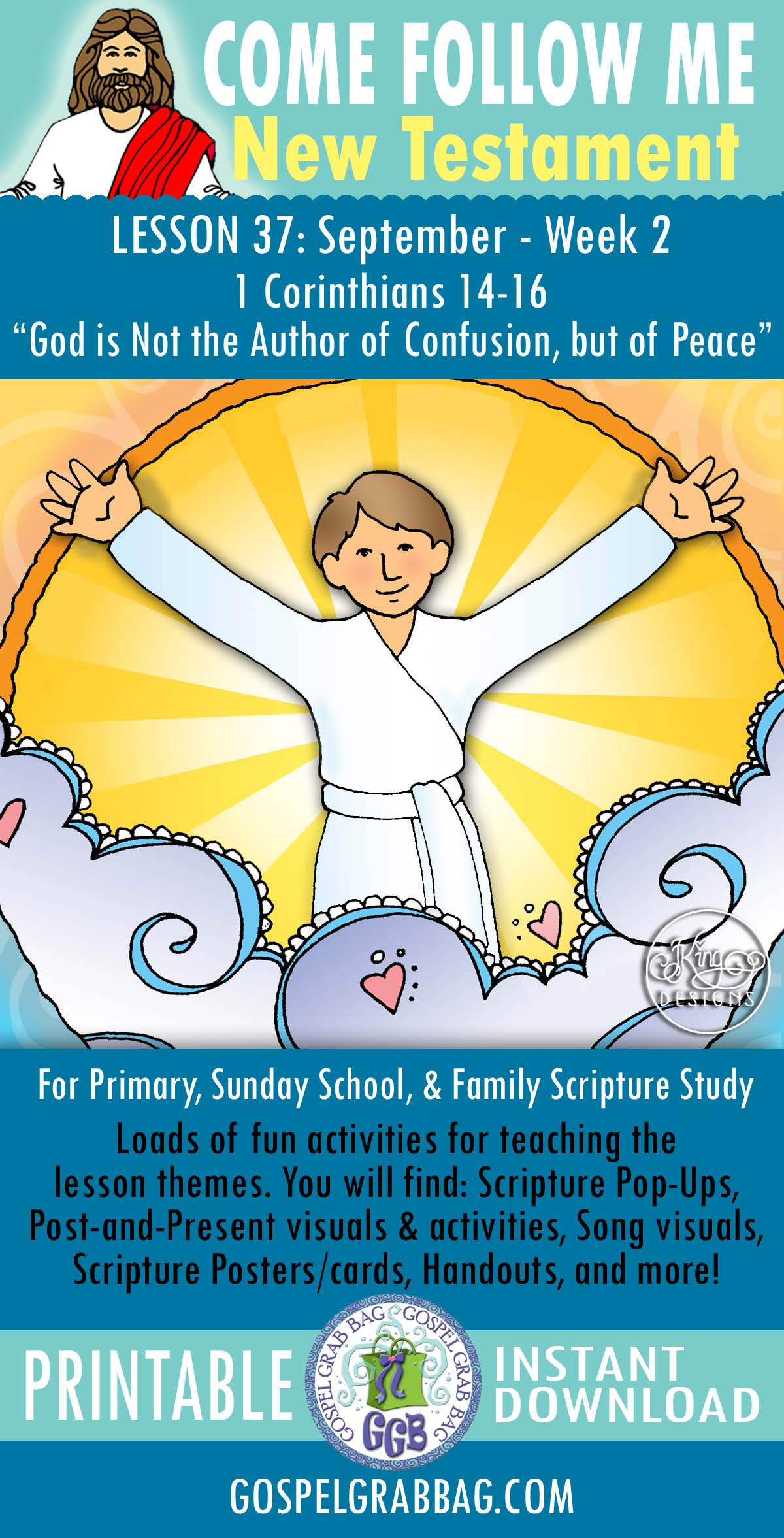 SUNDAY SCHOOL Come Follow Me Interactive Activities – SEPTEMBER (week 2 ...