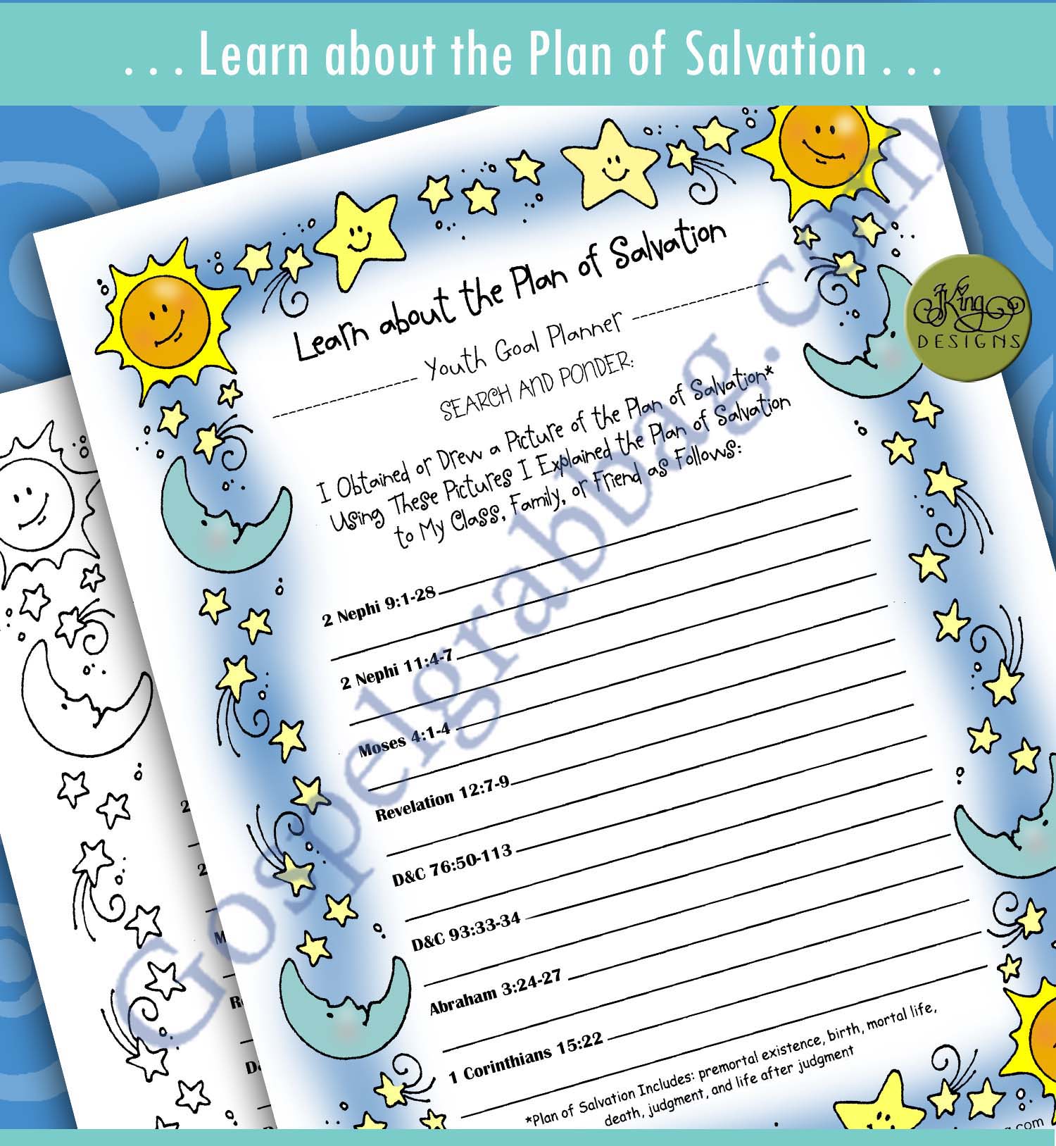 YOUTH GOAL PLANNER – PLAN OF SALVATION “Learn about the Plan of ...