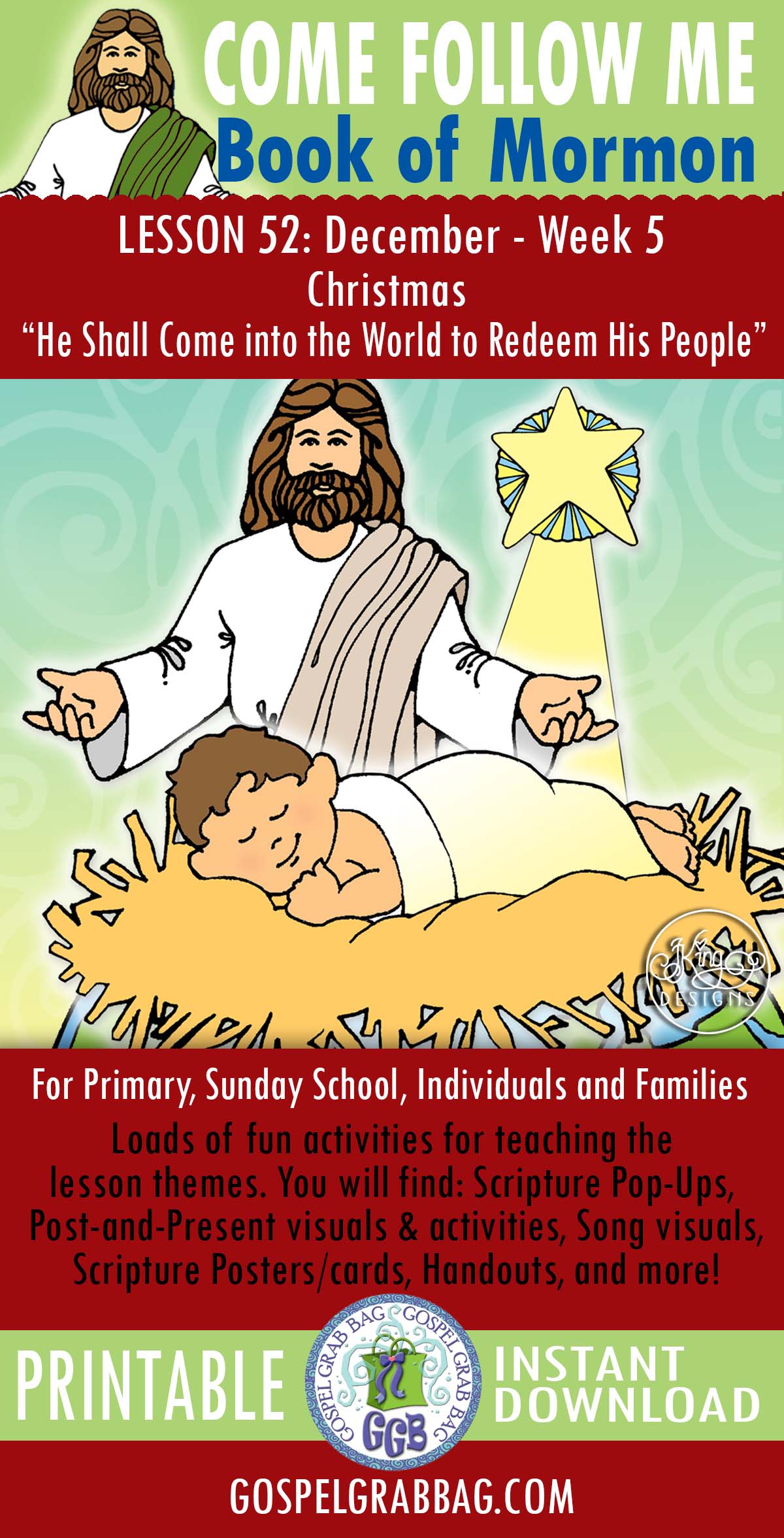 COME FOLLOW ME – Book of Mormon lesson activities – DECEMBER (week 5 ...