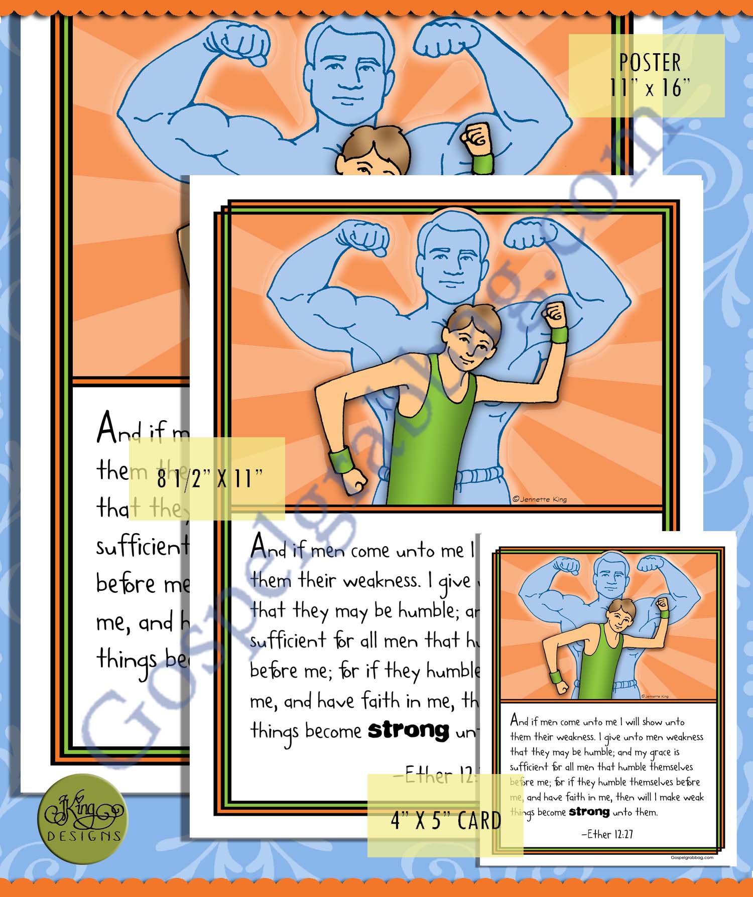 FAITH - COMMANDMENTS – Ether 12:27 scripture poster/card set to memorize (God shows us our ...