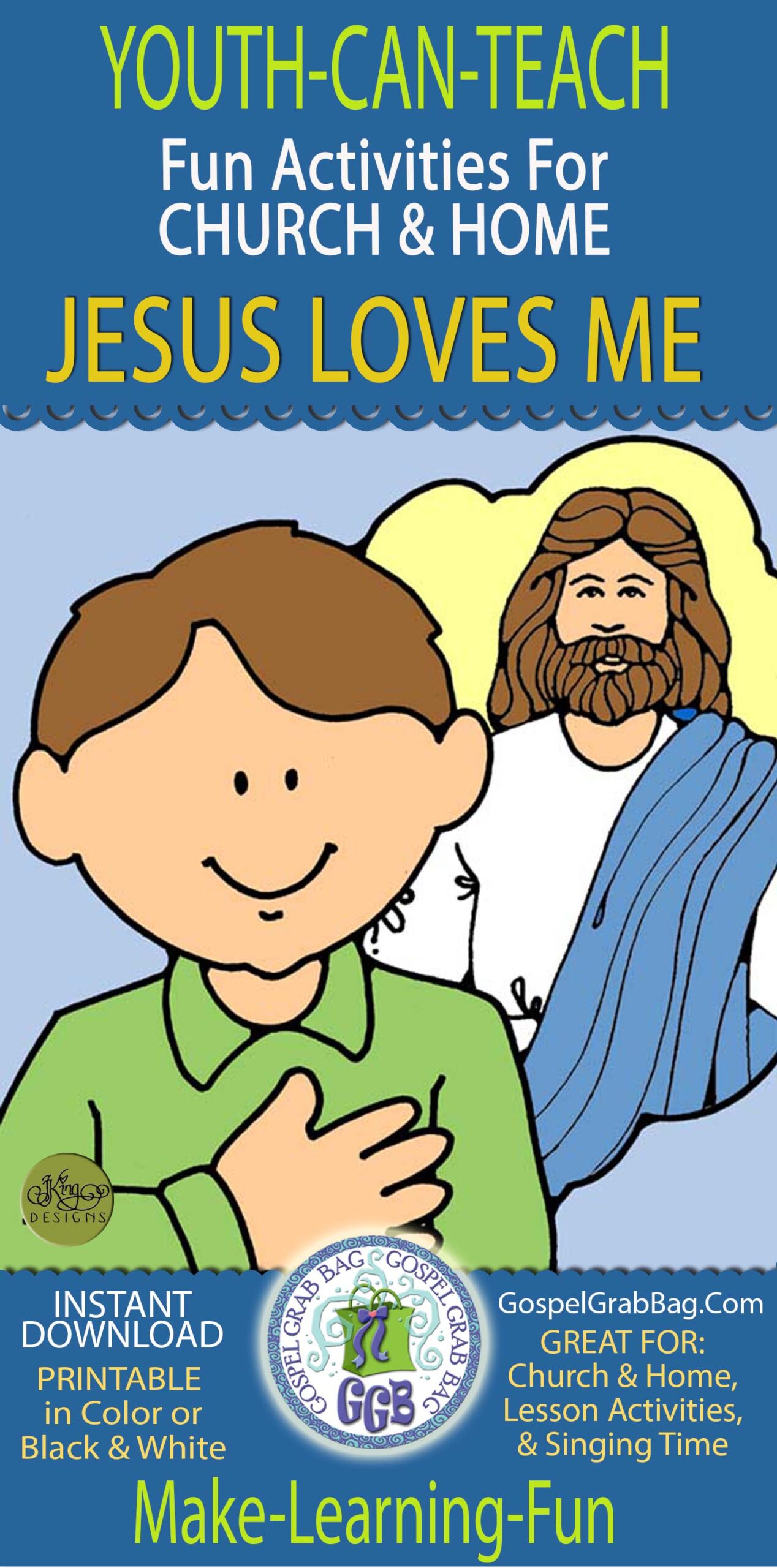 "Jesus Loves Me" YOUTH CAN TEACH lesson activities and song visuals to ...