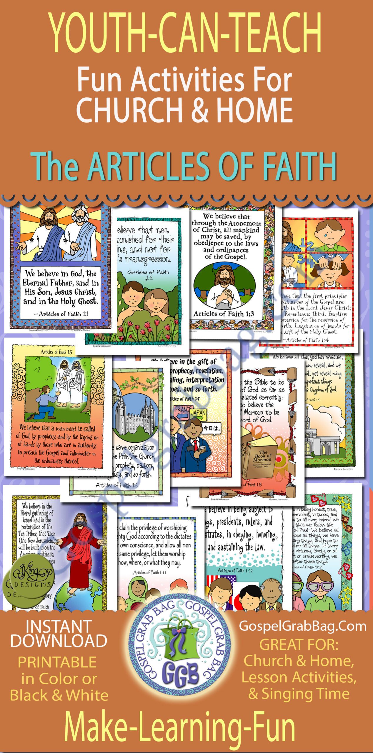 “The Articles of Faith” YOUTH CAN TEACH lesson activities and song ...